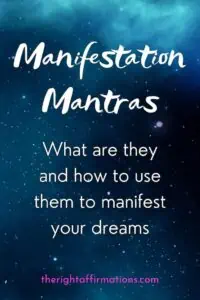 Manifestation Mantras pinterest - Unfinished Success