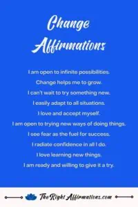affirmations to welcome change in your life - Unfinished Success