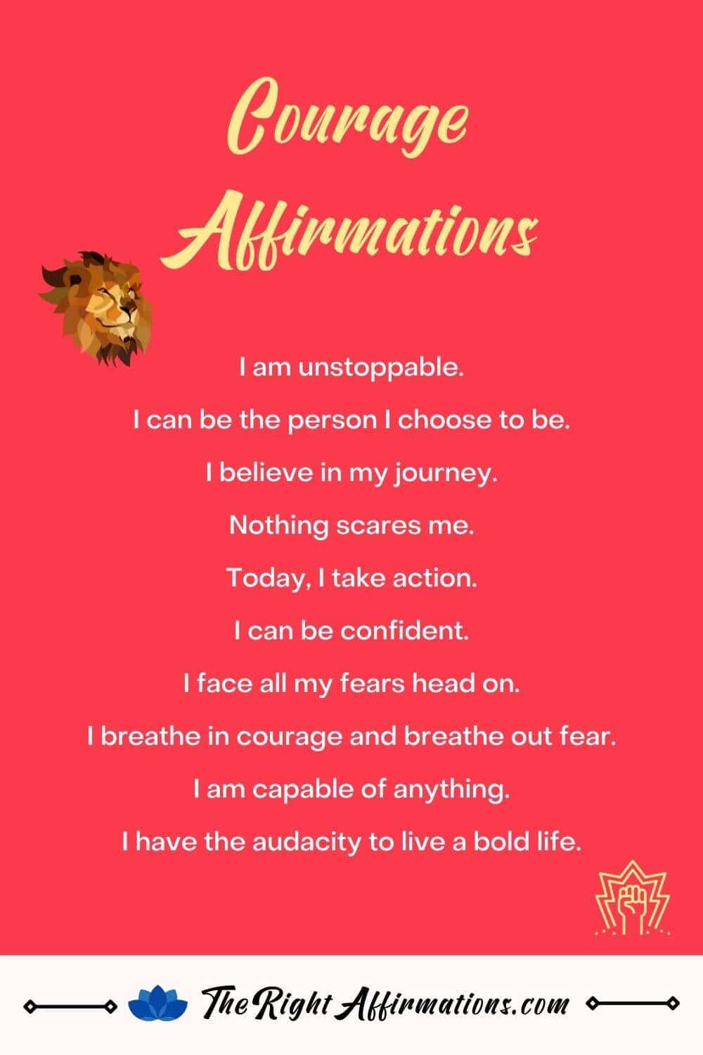 unstoppable courage affirmations pinterest - Unfinished Success